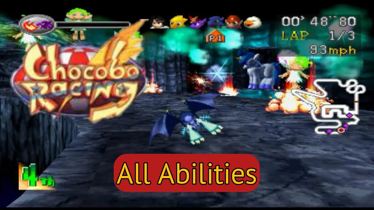 Chocobo Racing PS1 - All Abilities - YouTube