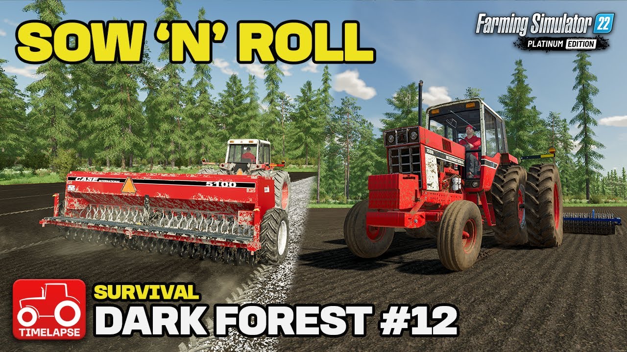 WORKING IN THE NEW FIELD!! [Dark Forest Survival] FS22 Timelapse # 12 ...
