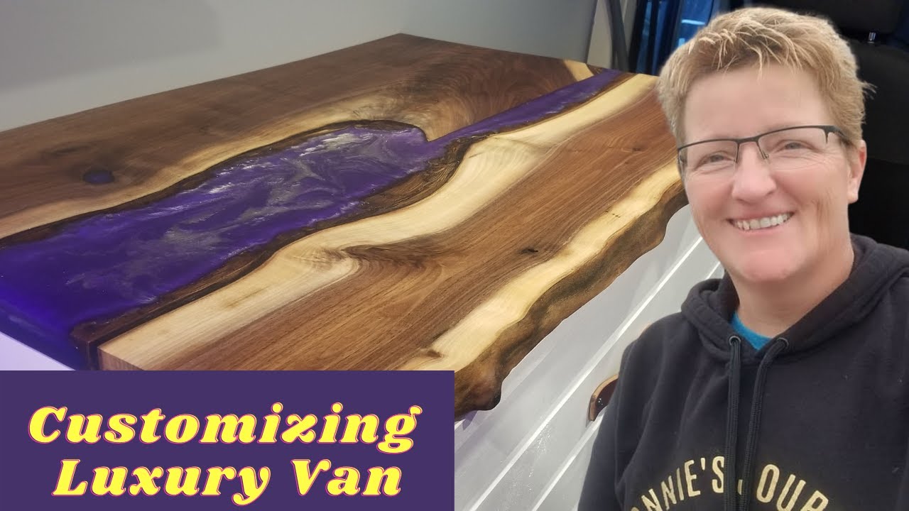 VAN LIFE | Beautiful Epoxy Counter Top - YouTube