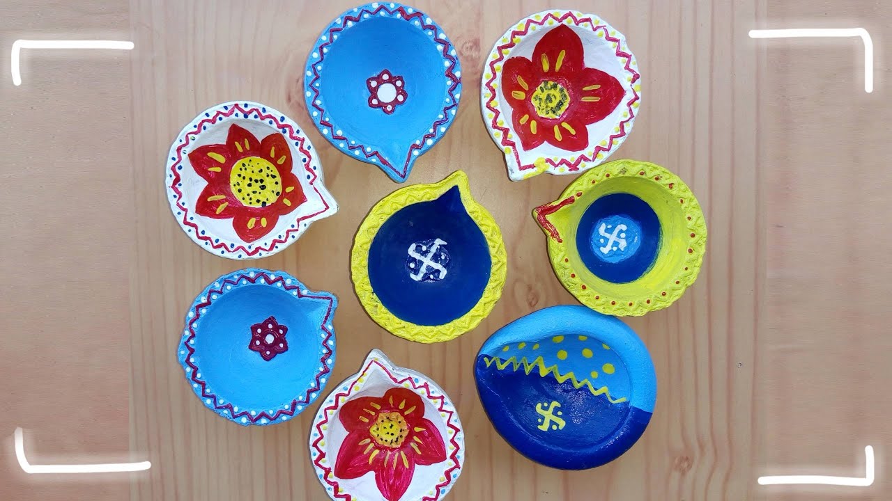 Easy Diya Decoration Ideas | Simple Diya Painting For Diwali || DIY EP ...