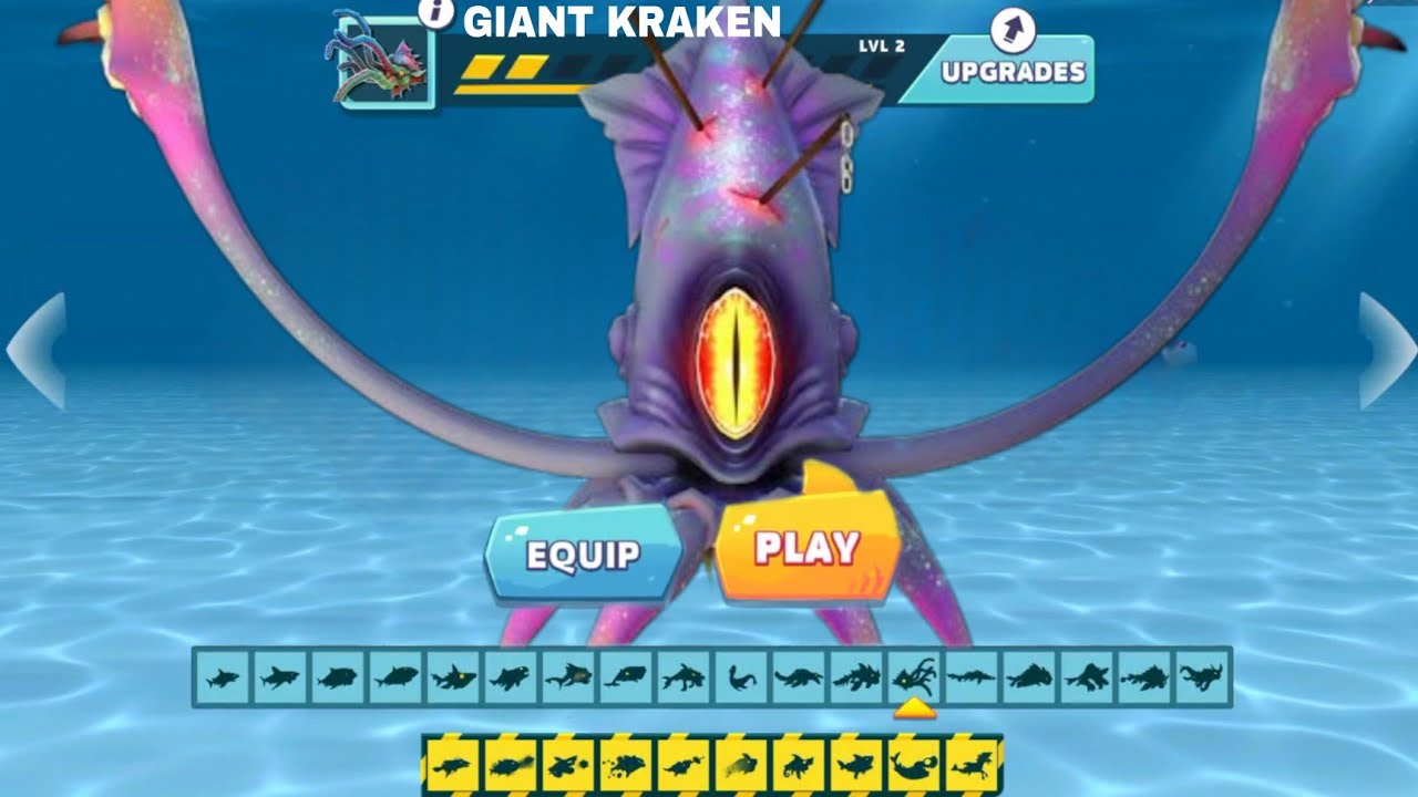 NEW GIANT KRAKEN UNLOCKED AND GAMEPLAY - HUNGRY SHARK EVOLUTION ...