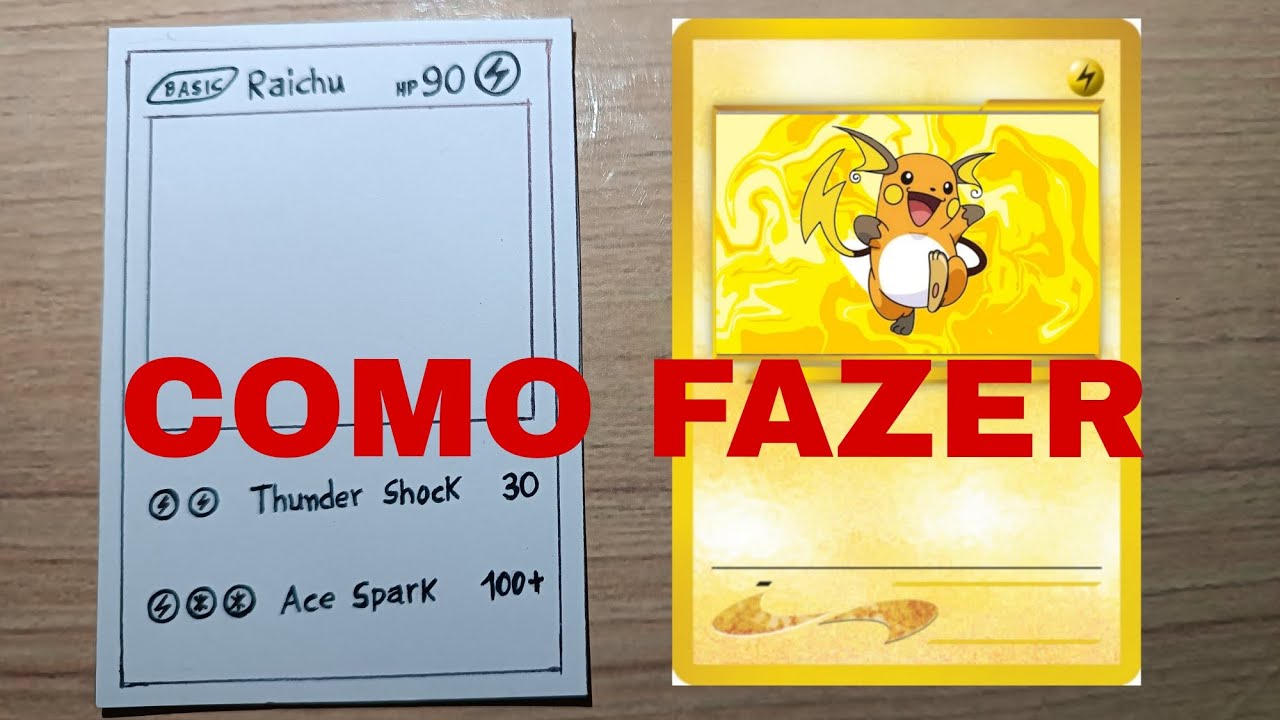 TUTORIAL DE COMO FAZER CARTAS DE POKÉMON - YouTube