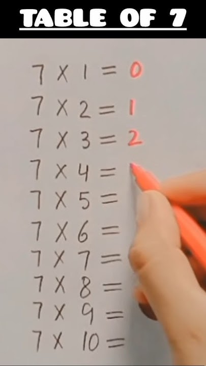 7 times table trick 😮//multiple of 7 trick // table of 7 trick # ...