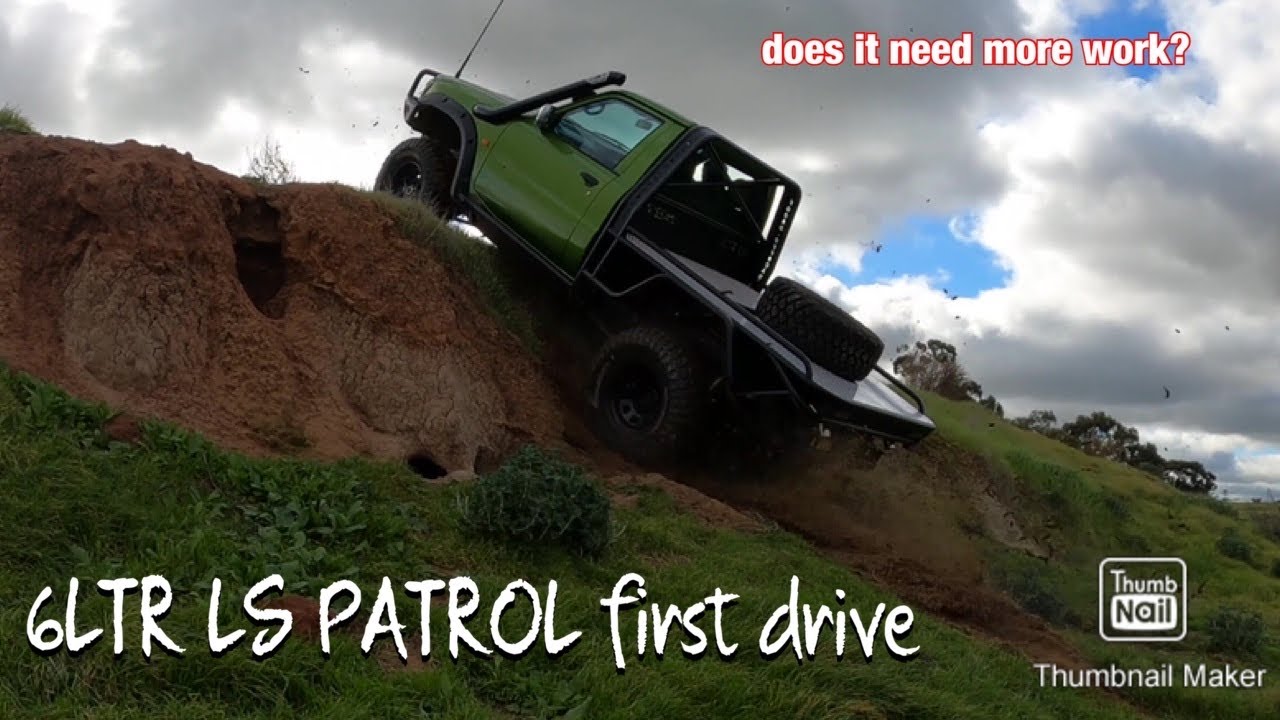 6LTR V8 GU patrol first drive - still more work - YouTube