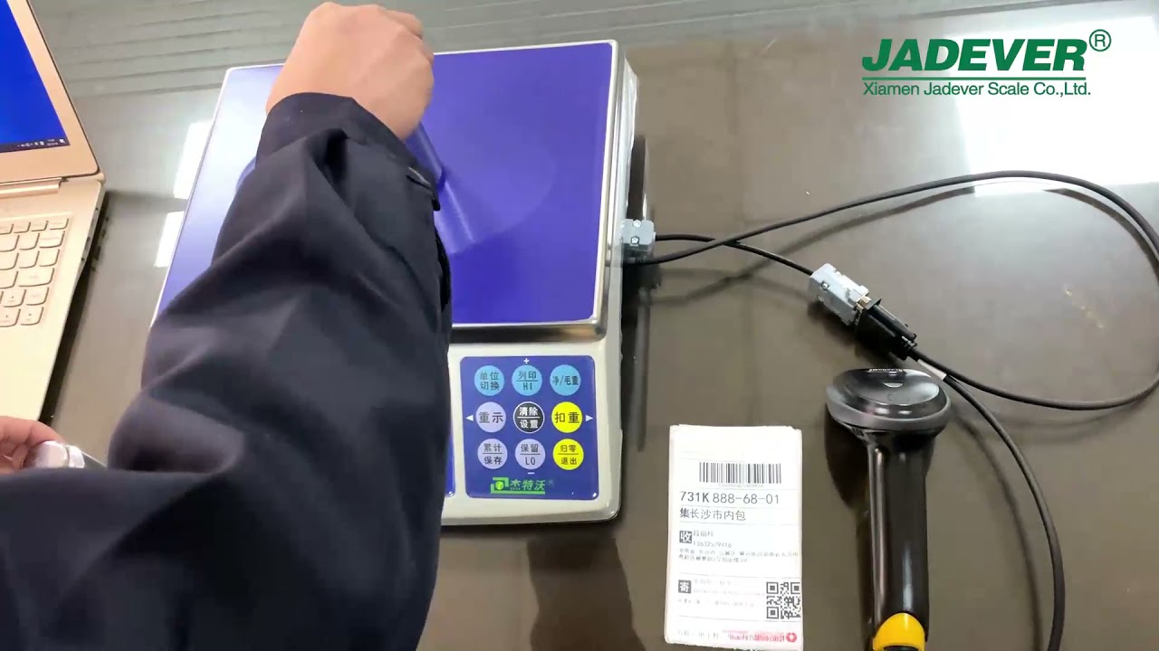 Jadever table scale JWQ save weighing data in U disk with bar-code ...