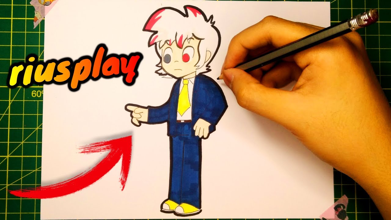 como DIBUJAR a RIUSPLAY de LAS PERRERIAS DE MIKE facil PASO a PASO ...
