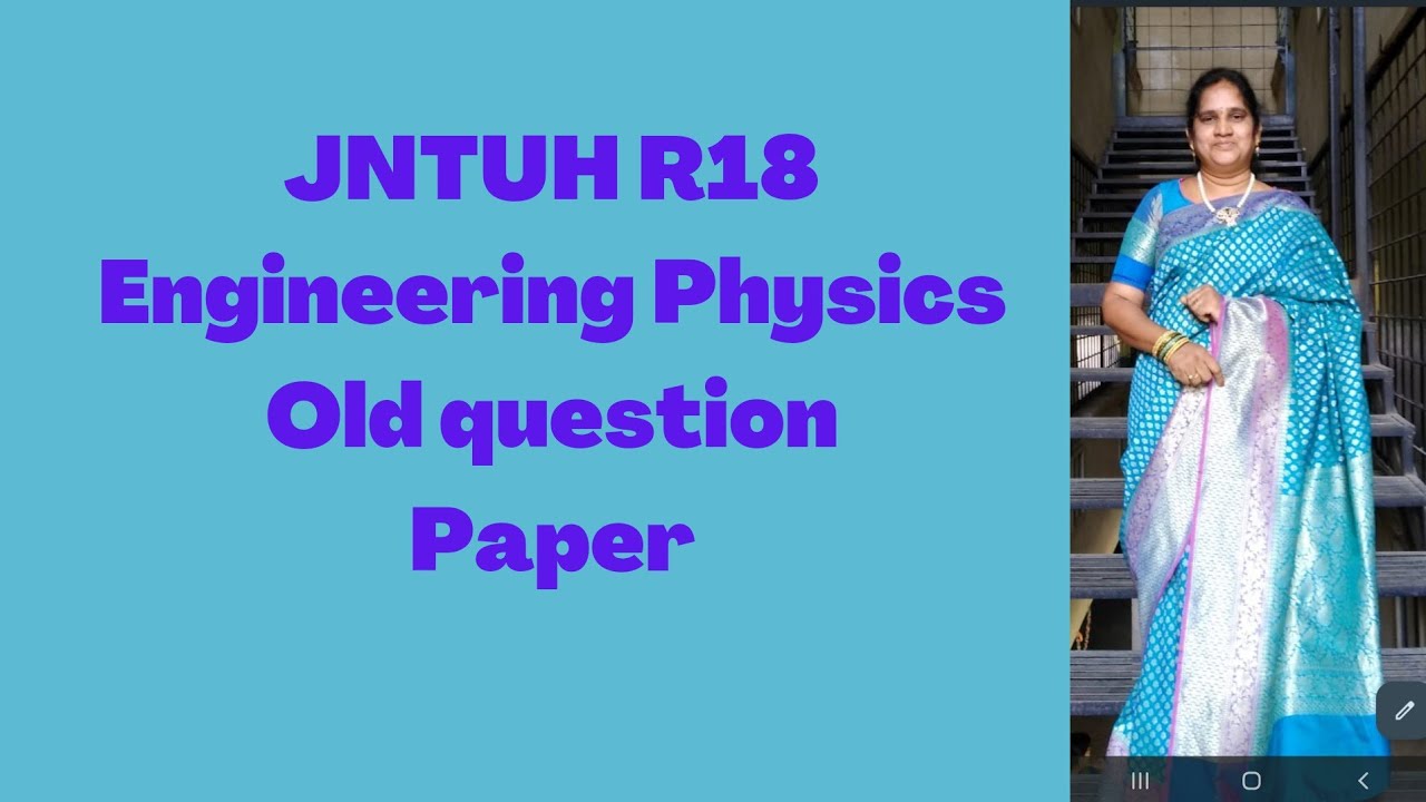 JNTUH R18 Engineering physics old question paper - YouTube