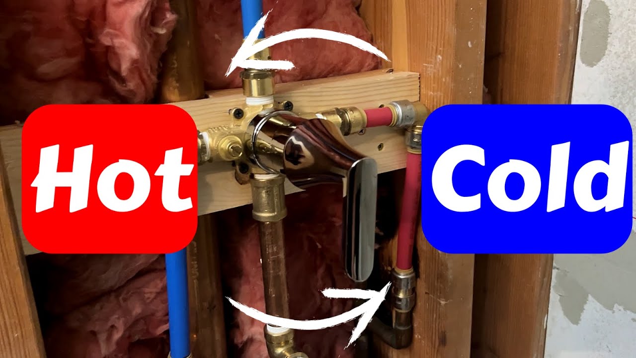 How to switch hot and cold water mixer valve. - YouTube