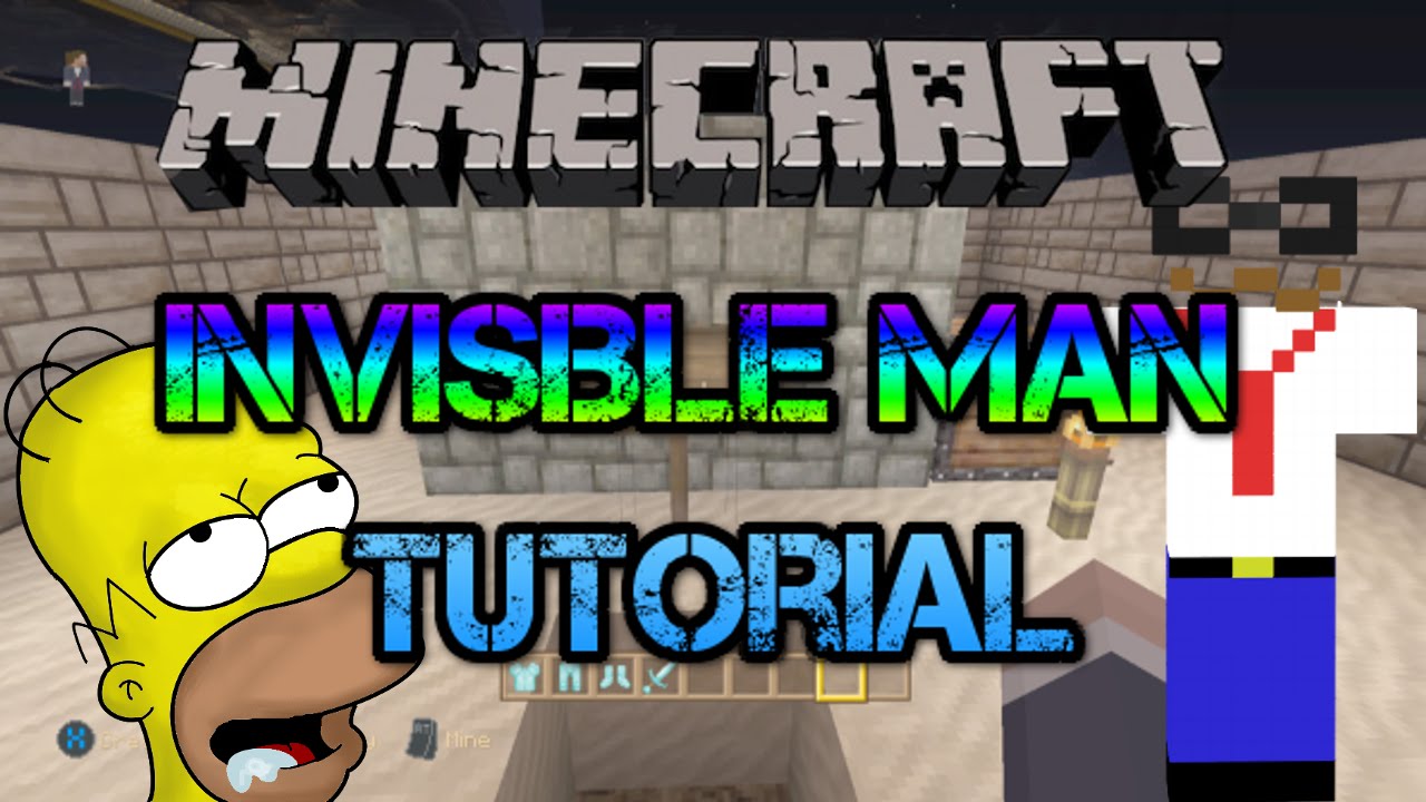 The Invisible Man! Tutorial On Minecraft Xbox One Edition - YouTube