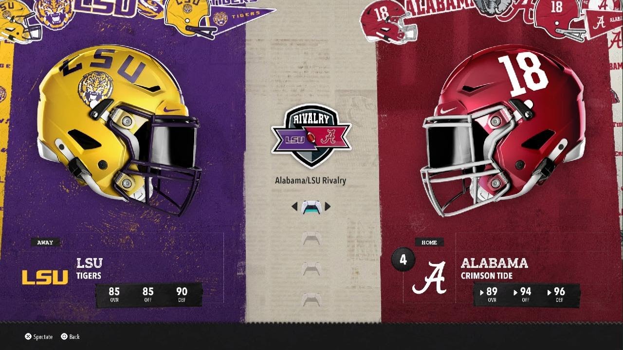 CFB 26 11/8/25 GOTW LSU Tigers at Alabama Crimson Tide - YouTube