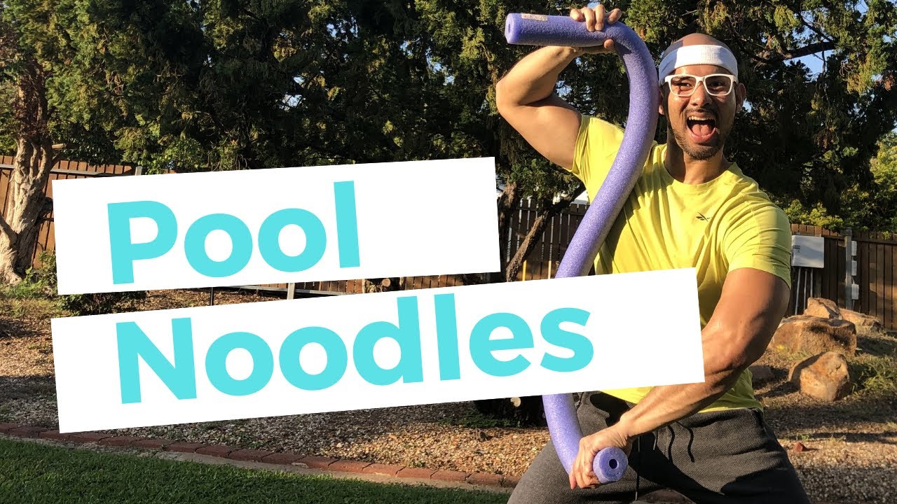Family Workout with Pool Noodle for Fun Kids Exercise with Fitness ...