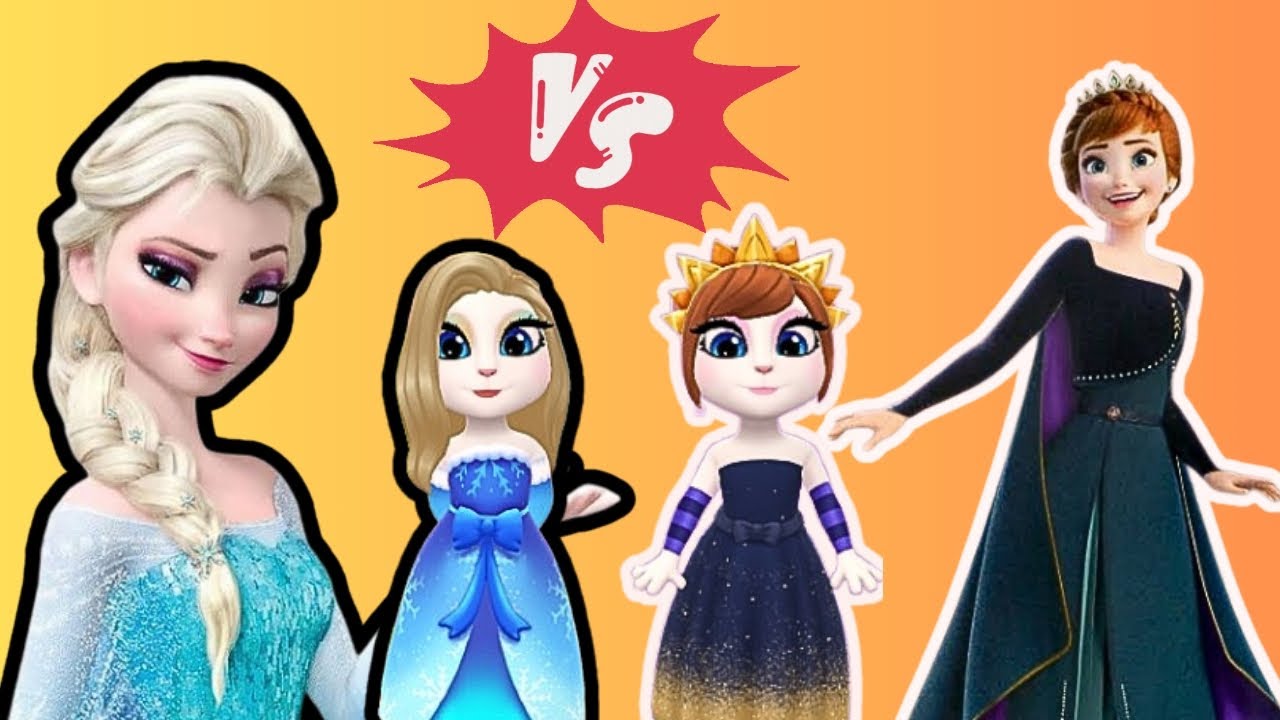 my talking angela 2 new update frozen elsa and anna by my talking ...