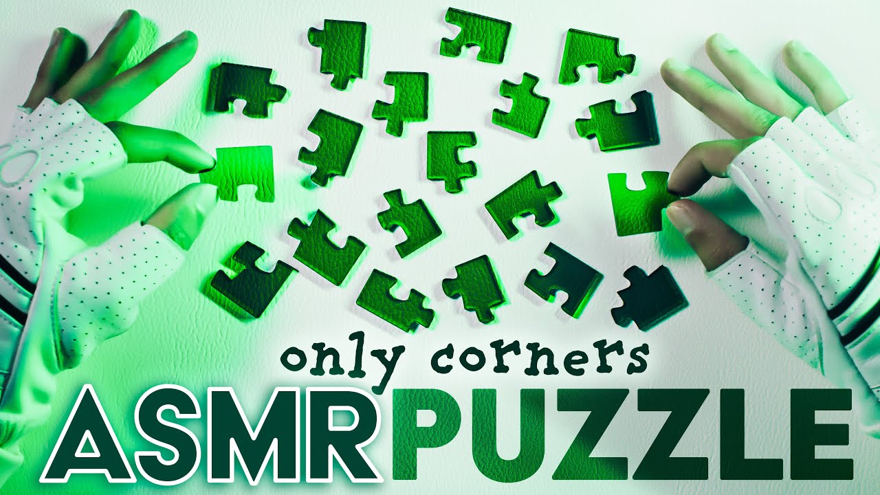 ASMR Solving Only Corners JIGSAW PUZZLE 19 (Clicky Plastic) 😴NO TALKING ...