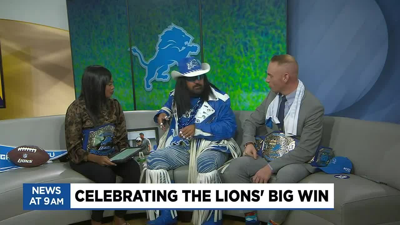 Celebrating the Lion's big win - YouTube