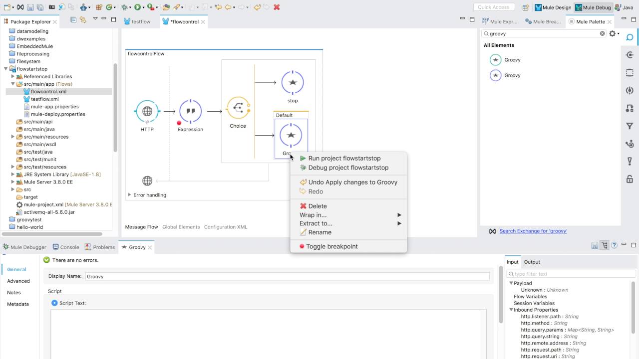 How to programmatically stop and start a flow in Mule ESB - YouTube
