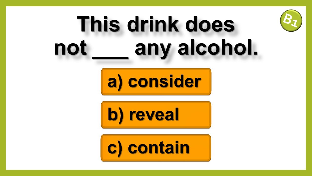English Verbs Test - B1 level | Vocabulary Test | Intermediate level ...