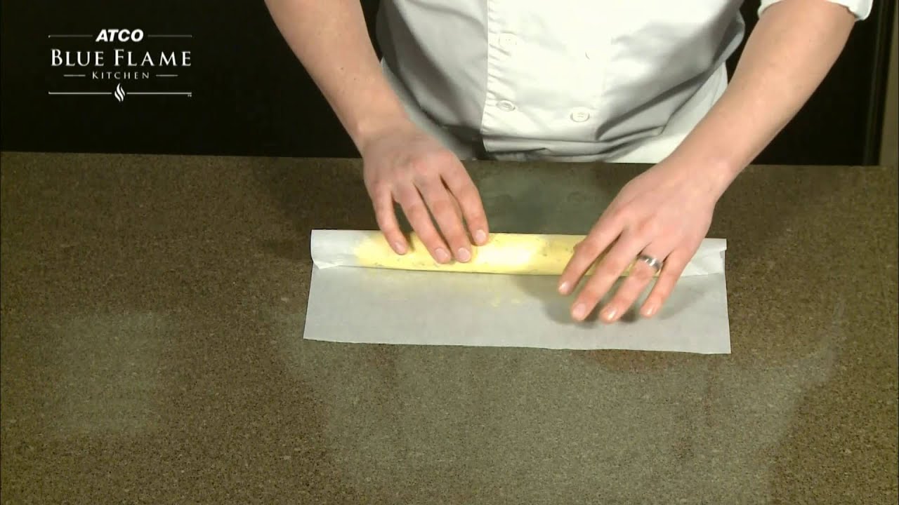 How To Roll Compound Butter Into A Log - YouTube