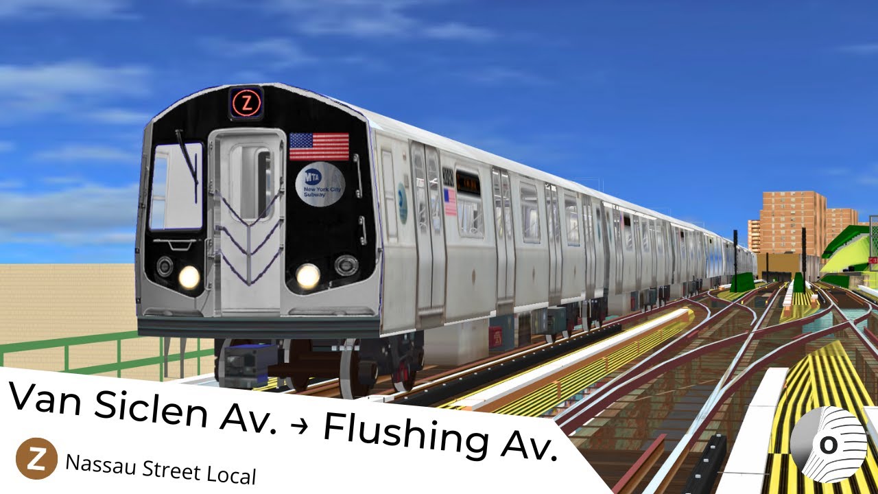 OpenBVE - VAN SICLEN AV. to FLUSHING AV. (New York City Subway (Z) Line ...