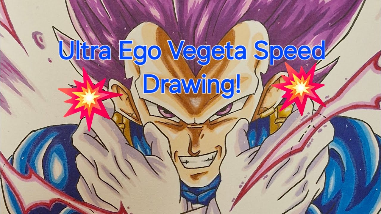Ultra Ego Vegeta Speed Drawing - Tutorial @LucasMarfilArt - YouTube