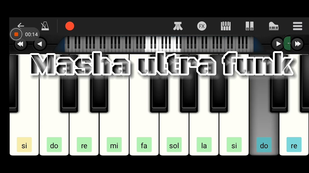 Masha ultra funk tutorial piano melodica - YouTube