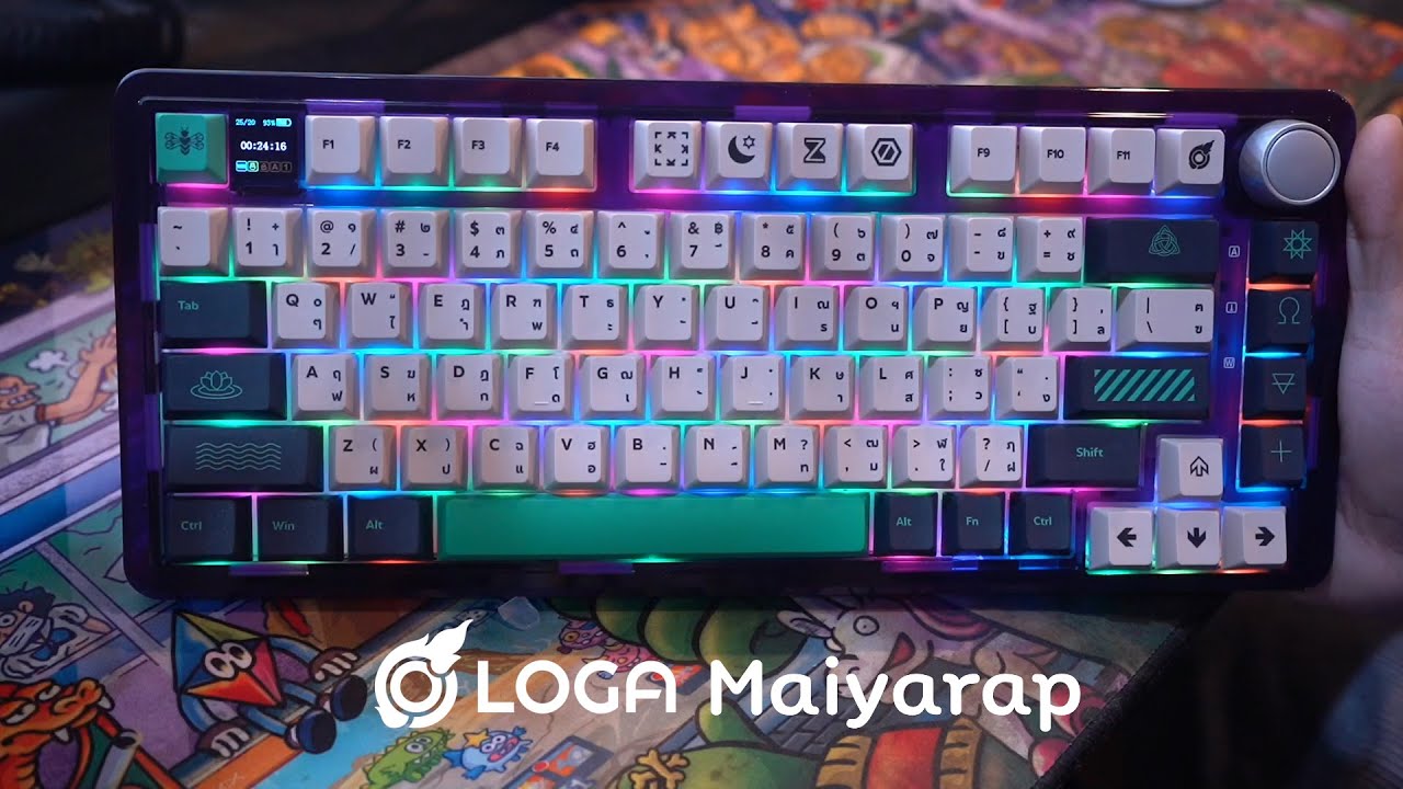 ASMR Unboxing แกะกล่อง Keyboard LOGA Maiyarap - YouTube