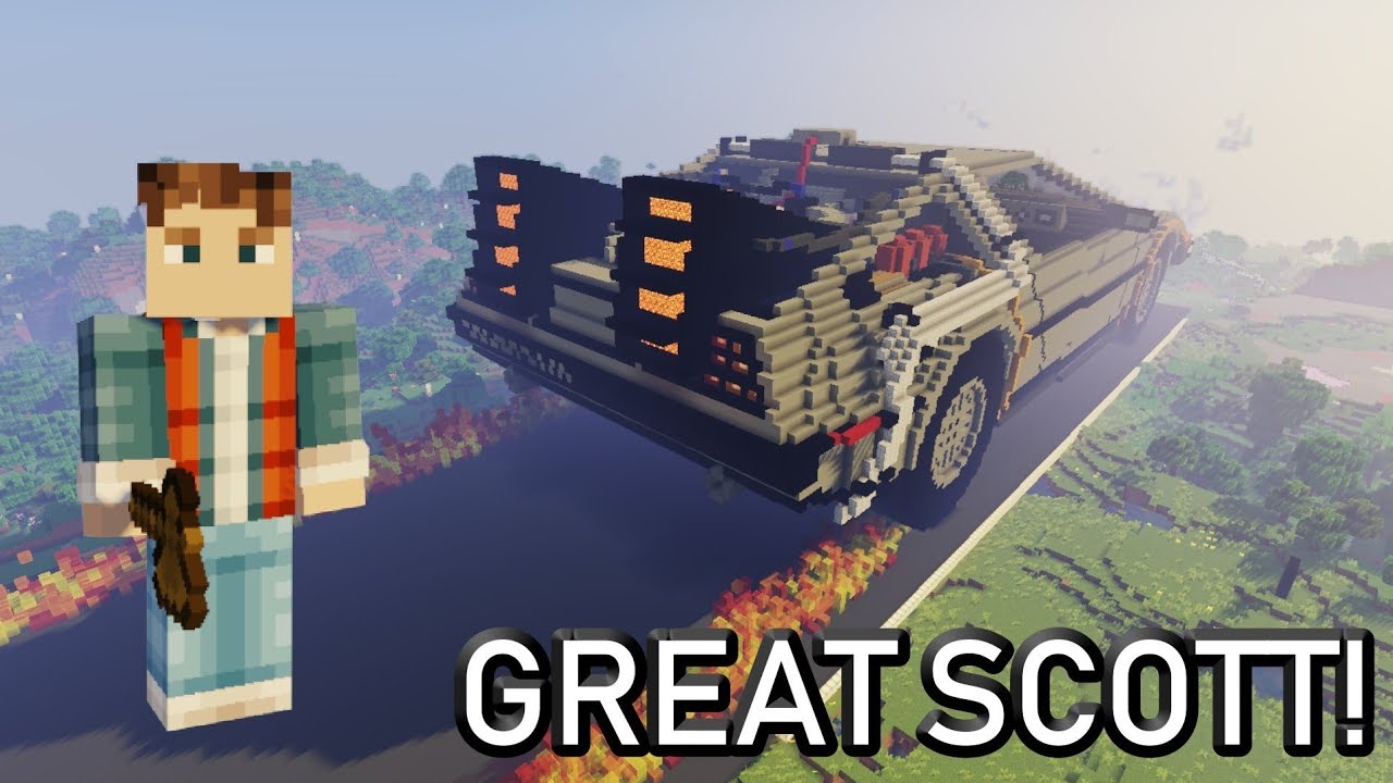 Back To The Future Delorean is Complete! | Minecraft Ep. 8 - YouTube