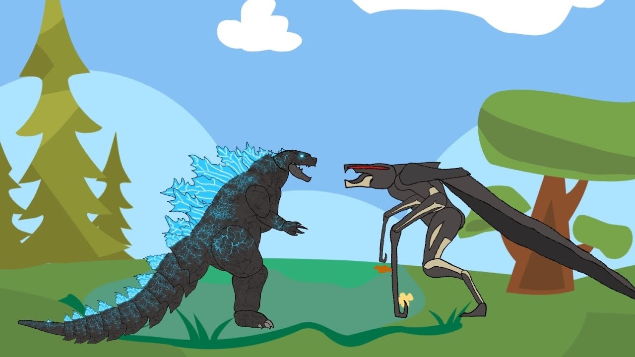 GODZİLLA VS MUTO - DRAW CARTTONS2 ANİMATİON - YouTube