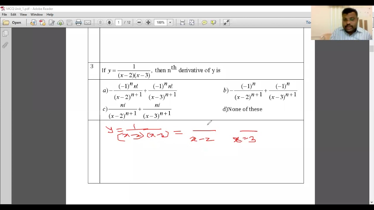 MCQ practice on Successive Differentiation - YouTube