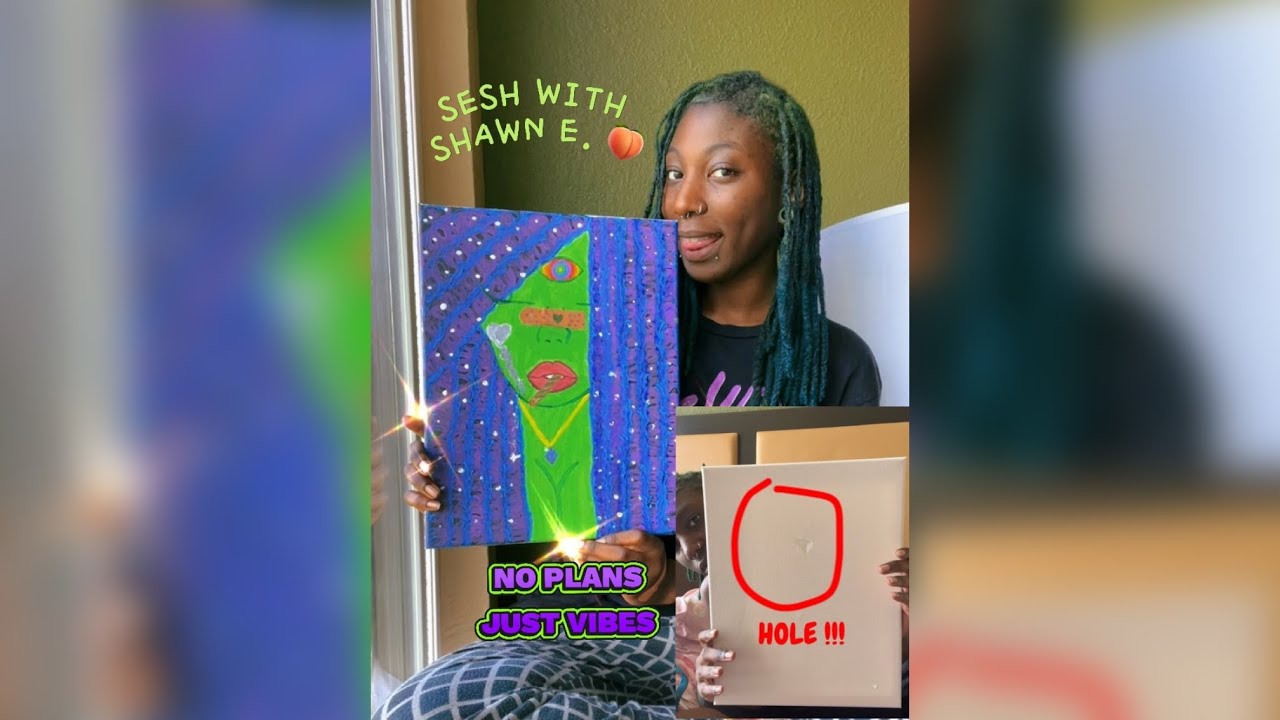 Painting While High🍃: No Plan, Just Galaxy Girl 🪐 - YouTube