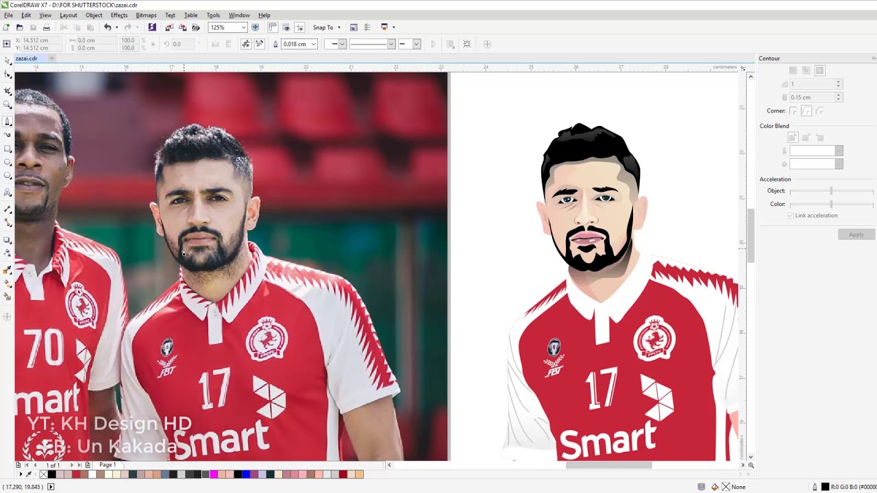 Mustafa Zazai vector cartoon in Corel Draw - YouTube