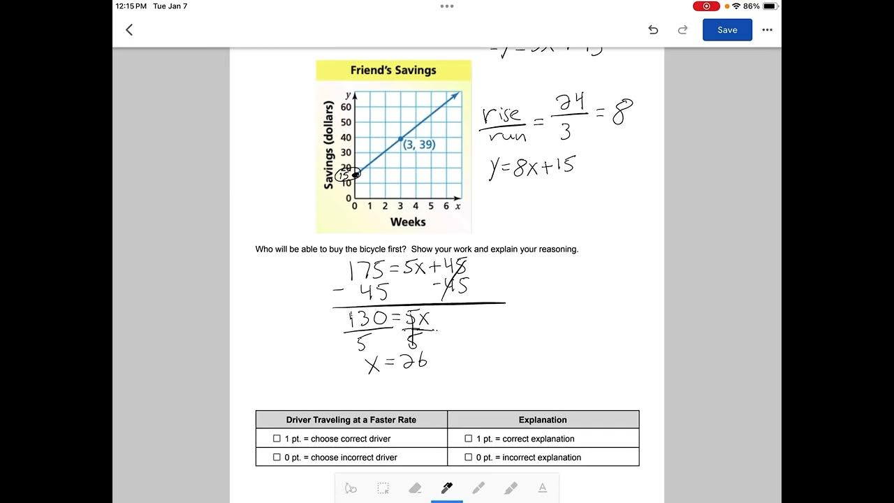 Comparing Linear vs Nonlinear Functions Spiral Review Question - YouTube
