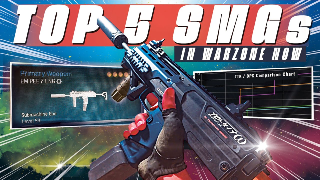 WARZONE'S BEST SMGS! Statistically the TOP 5 SMGs in Warzone YOU Should ...