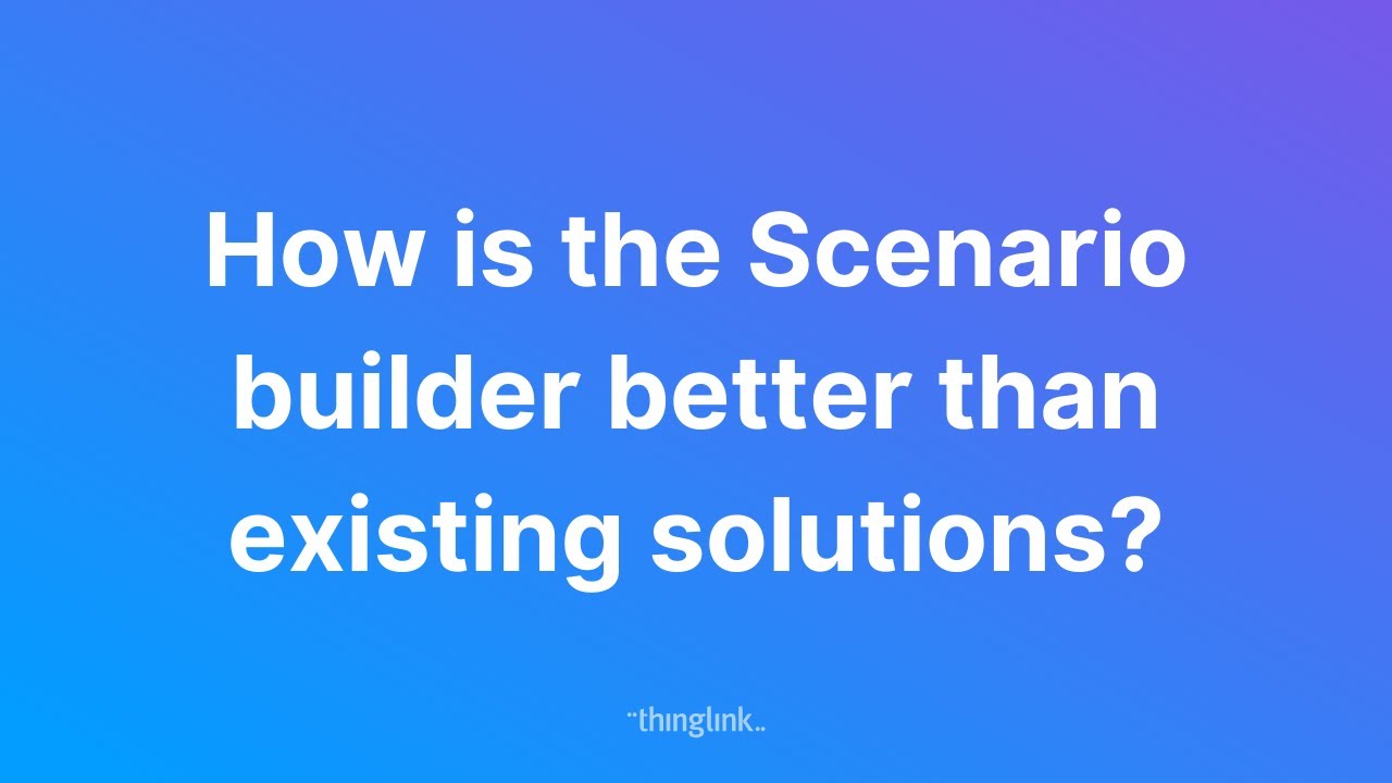 How is the Scenario Builder better than existing solutions? - YouTube
