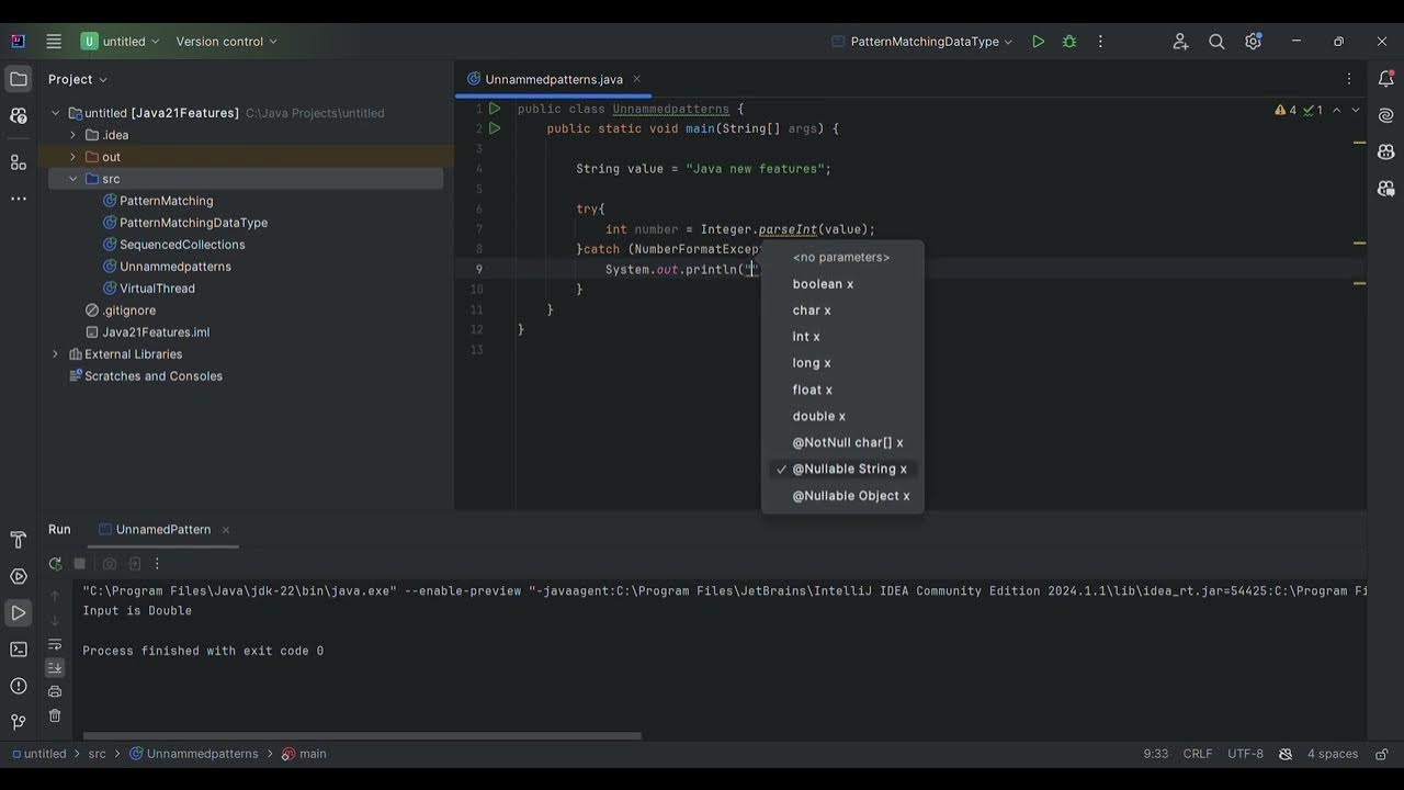 Unnamed Patterns and Variables -Java 21 feature - YouTube