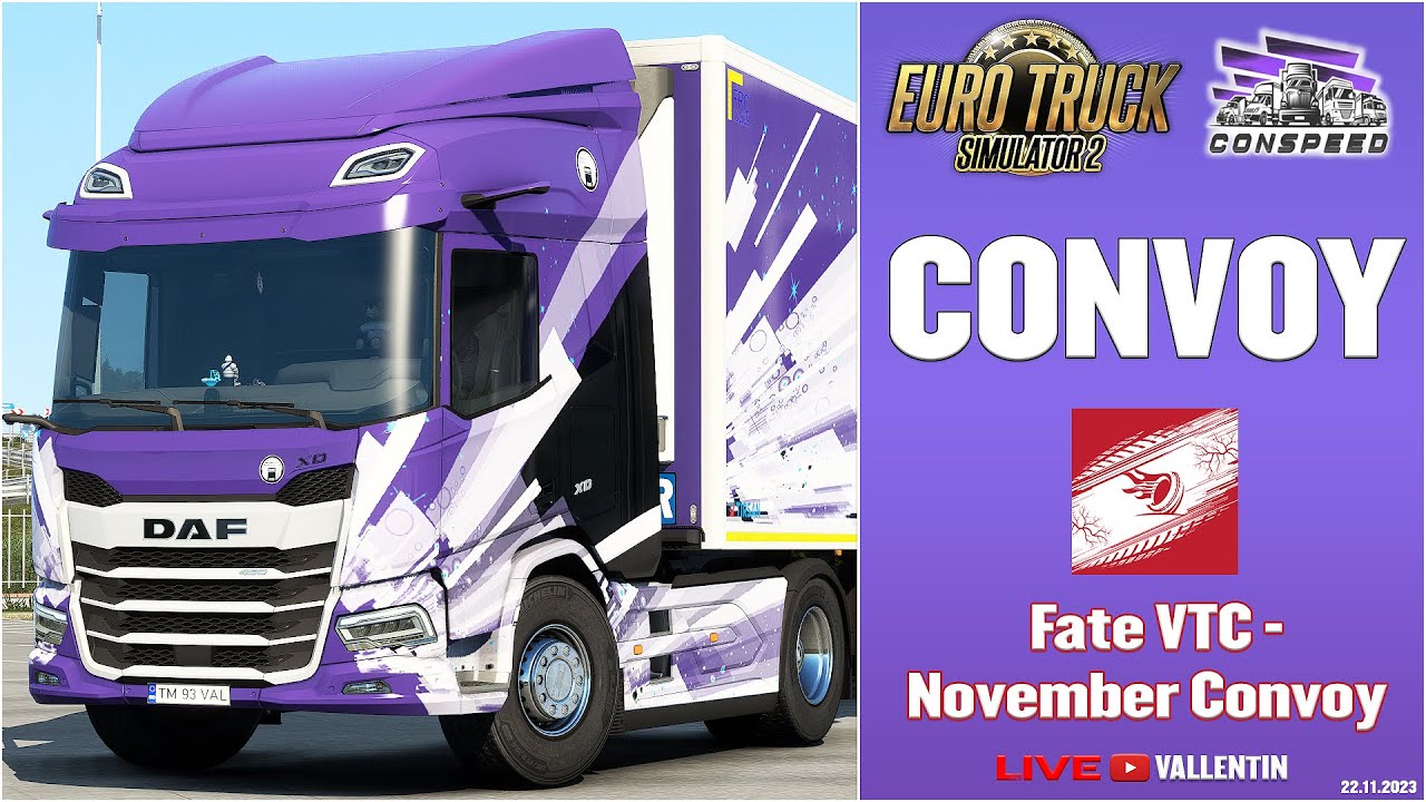 🔴 Live • Euro Truck Simulator 2 Convoi Fate Vtc November Convoy