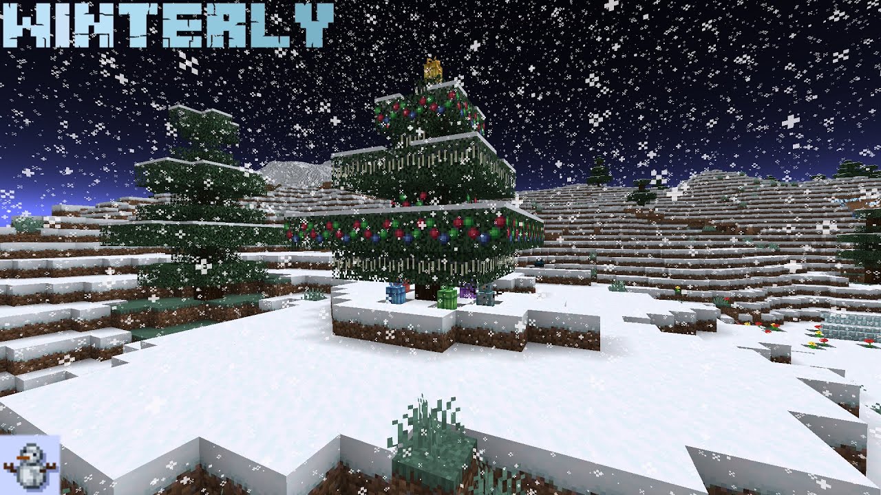 Minecraft Новогодний выпуск мод winterly - YouTube