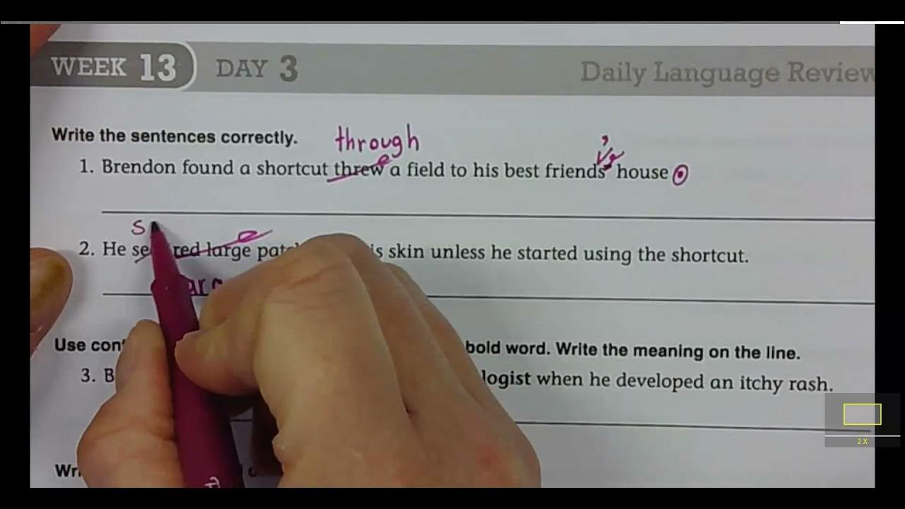 Daily Language Review Week 13 Day 3 - YouTube