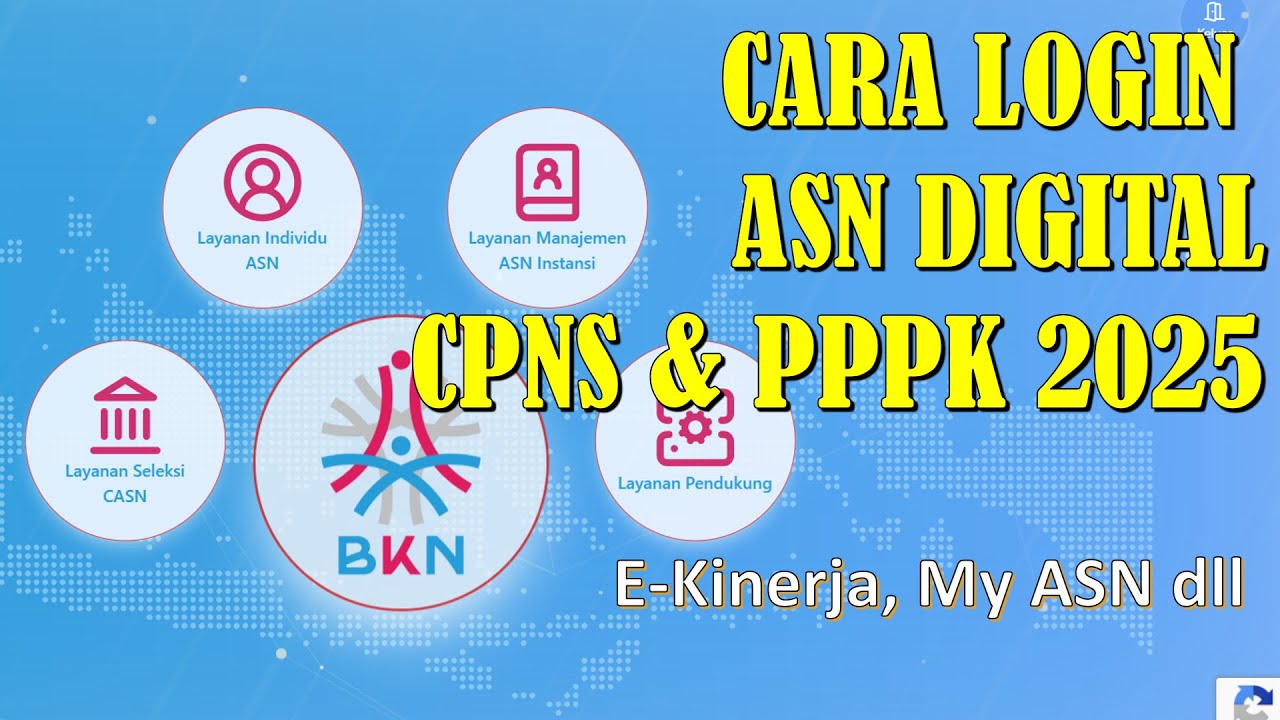 Cara Login ke ASN Digital BKN, My ASN, Ekinerja BKN untuk CPNS & PPPK ...