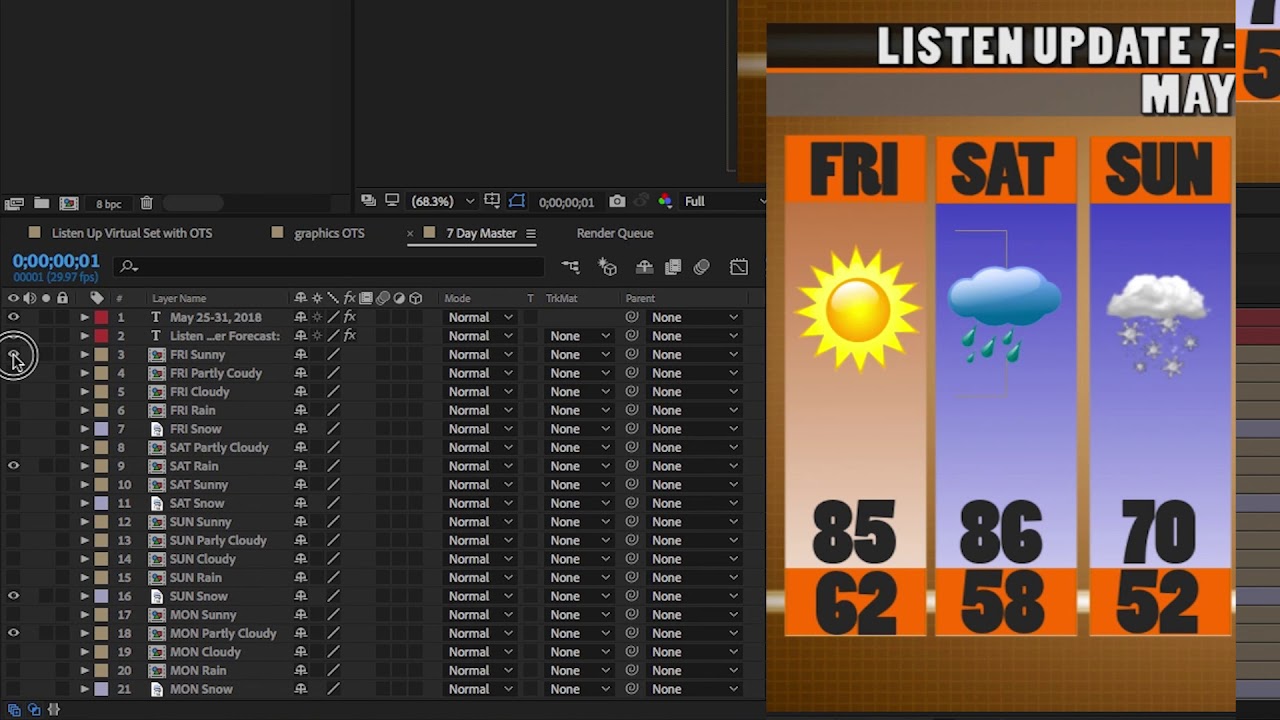 MET Academy: How to Make a Weather Graphic in After Effects - YouTube