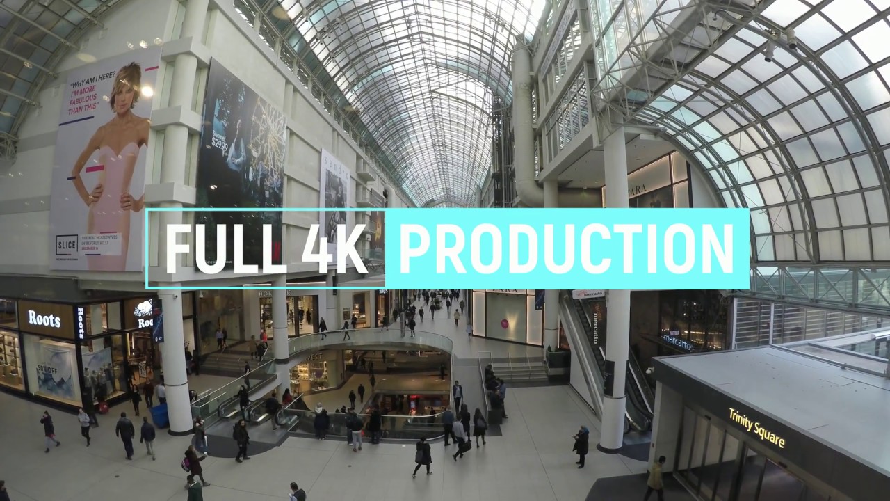 WALKING TOUR 4K UHD: TORONTO, ONTARIO CANADA, THE EATON CENTER SHOPPING ...