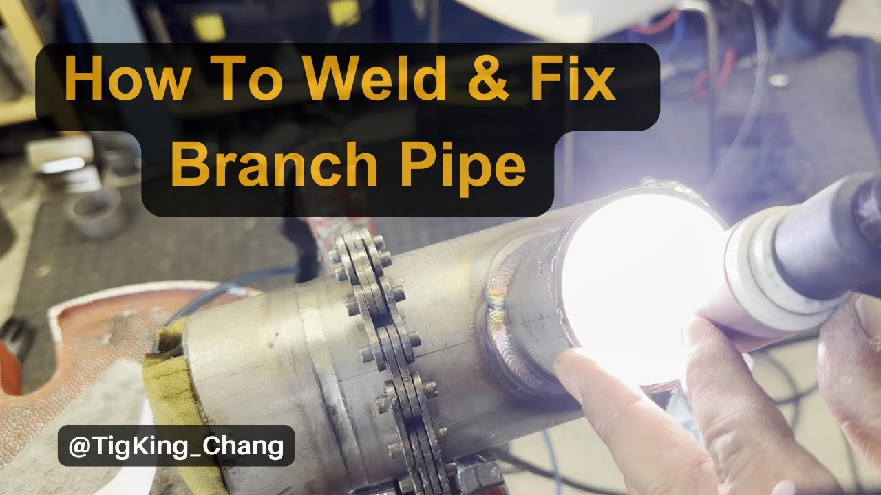 TIG KING's secret skill to fix inside branch pipe. Seeing is believing ...