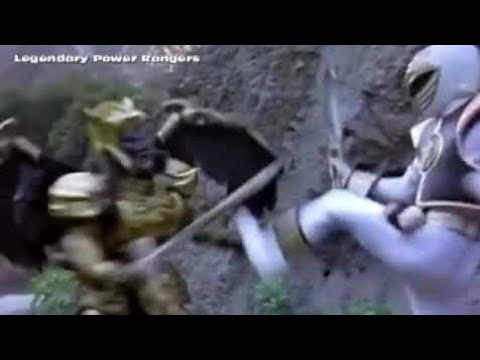 power rangers: white ranger vs goldar full fight - YouTube