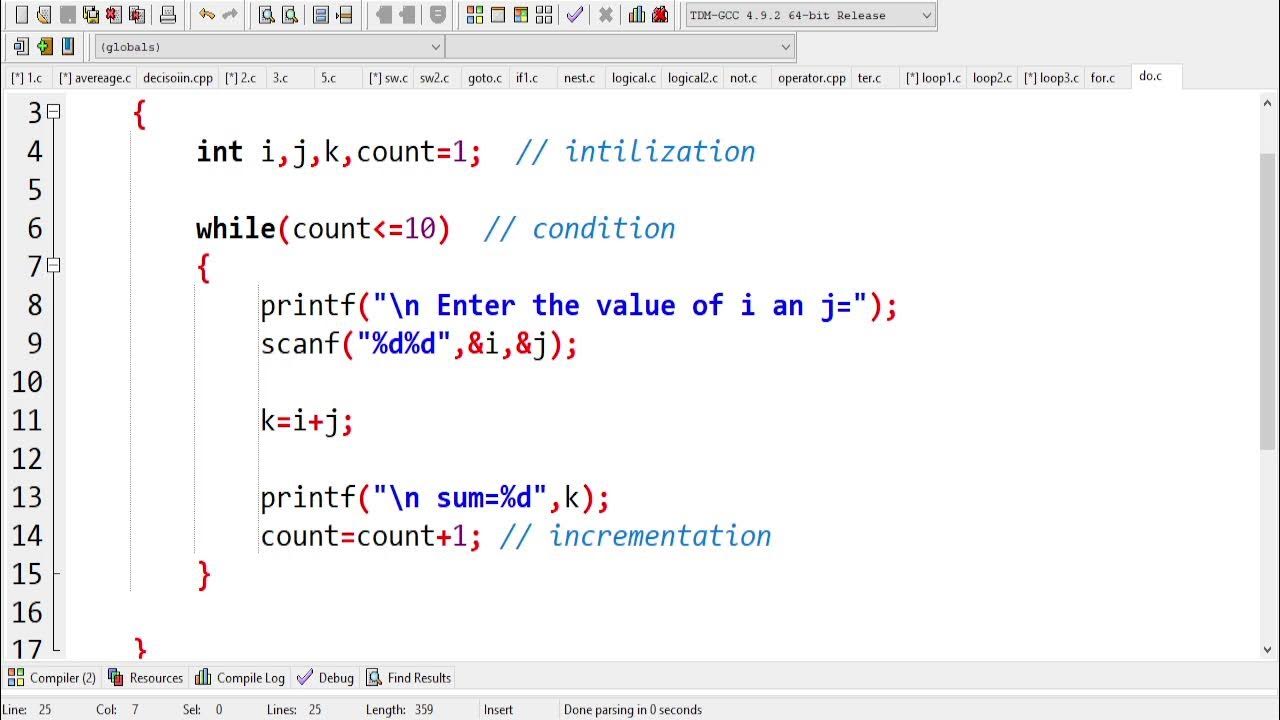 C LANGUAGE . ONE SHOT SERIES - YouTube
