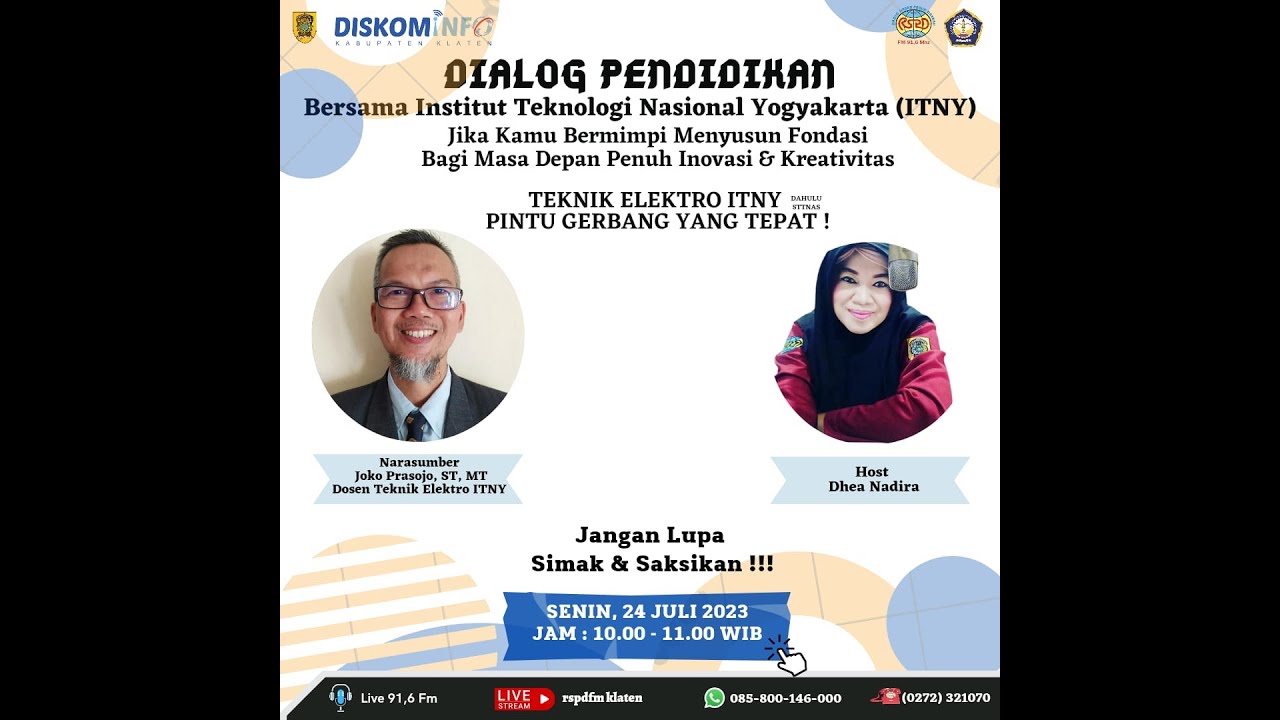 #livestreaming Dialog Pendidikan bersama Institut Teknologi Nasional ...