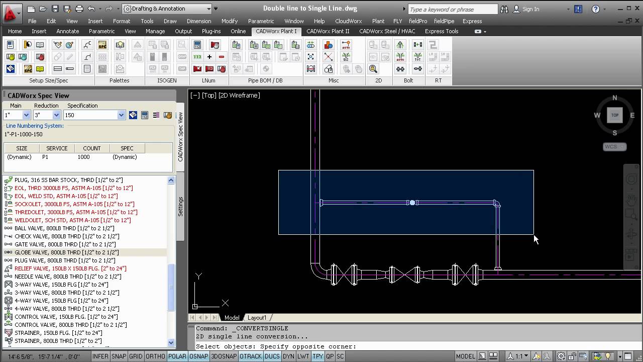 CADWorx DraftPro Double Line To Single Line YouTube cadworx-draftpro-double-line-to-single-line-youtube