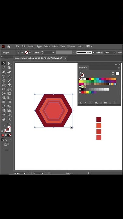 How to create Honeycomb Pattern in Illustrator - YouTube
