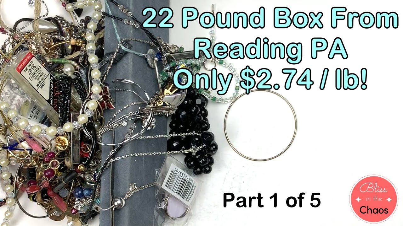 22 Pound Box Of Jewelry From Reading, PA! Only $2.74 Per Pound! Lot of ...