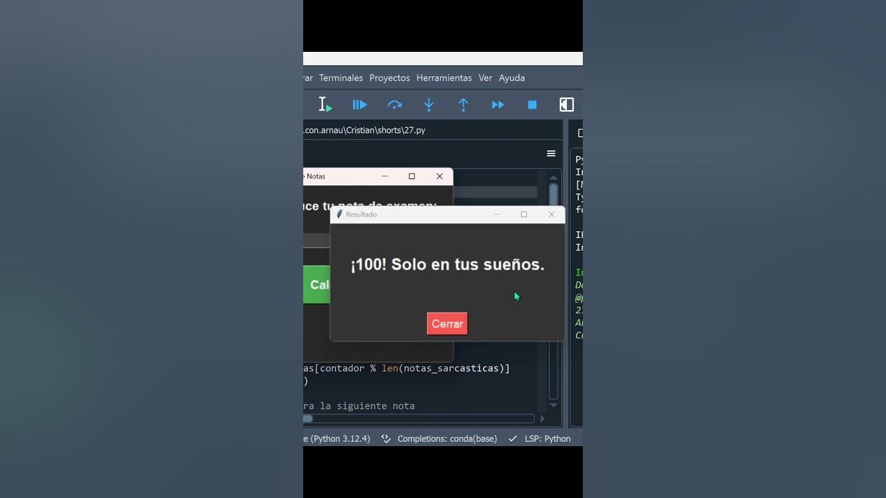 Simulador de Notas Sarcástico con Python y Tkinter - YouTube