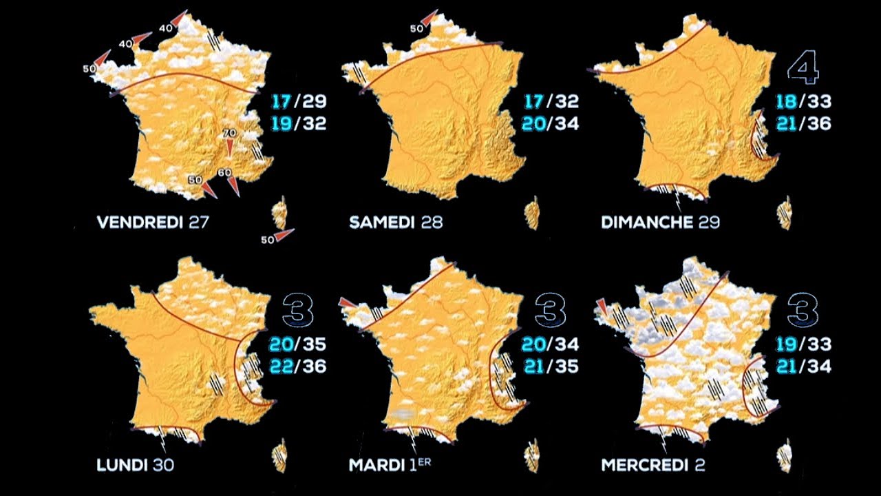 Prévision météo France du Jeudi 26 au Mercredi 2 Juillet 2025 - YouTube