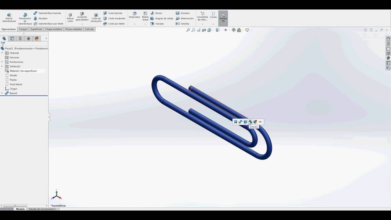 TUTORIAL SOLIDWORKS Clip Barrido #2 - YouTube